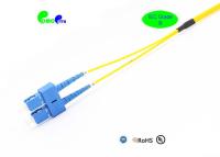 China Fiber optic Patch Cable LC UPC to SC UPC OS2 G657B3 9 /125um Flat  Duplex Fanout 2.0mm LSZH for sale