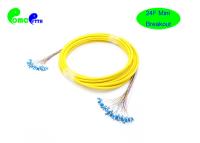China 24F Pre-terminated Fiber Patch Cable LC UPC-LC UPC  0.9mm 9/125 Mini Breakout 900um Tight Buffered Tails for sale