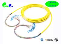 China 24F Pre-terminated Fiber Patch Cable LC UPC-LC UPC  0.9mm 9/125 Mini Breakout 900um Tight Buffered Tails for sale