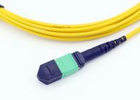 China 12 core type B MTP female - LC SM 9 / 125 Fanout 2.0mm tail with LC SM connector , Harness cable structure , Usconec MTP for sale