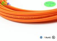 China OM1 ST / UPC - ST / UPC Duplex 62.5 / 125um 3.0mm Flat Fiber Patch Cord 3m Orange LSZH for sale