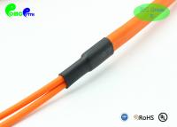 China OM1 ST / UPC - ST / UPC Duplex 62.5 / 125um 3.0mm Flat Fiber Patch Cord 3m Orange LSZH for sale