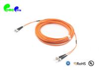 China OM1 2.0mm Duplex 62.5 / 125μm ST UPC -  ST UPC Fiber Optic Patch Cable PVC Orange for sale