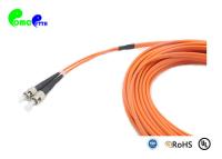 China OM1 2.0mm Duplex 62.5 / 125μm ST UPC -  ST UPC Fiber Optic Patch Cable PVC Orange for sale