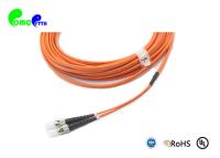 China OM1 2.0mm Duplex 62.5 / 125μm ST UPC -  ST UPC Fiber Optic Patch Cable PVC Orange for sale