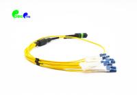 China Single Mode Harnesss Breakout Patch Cable 12F MTP Female To 6 LC UPC Duplex LSZH OS2 9 / 125 Trunk Cable Jumper for sale