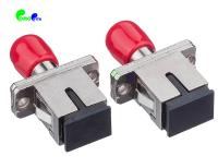 China Fiber Optic Adapter ST - SC Hybrid Simplex Single Mode Metal Mating Sleeve Female To Female SC Footprint Coupler for sale
