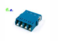 China LC Quad Single Mode Optical Fiber Adapter PC Body With Internal Shutter Reduced Flange for sale