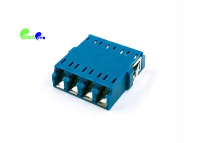 China LC Quad Single Mode Optical Fiber Adapter PC Body With Internal Shutter Reduced Flange for sale