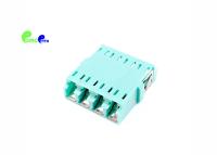 China LC Quad Single Mode Optical Fiber Adapter PC Body With Internal Shutter Reduced Flange for sale