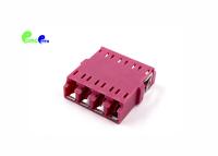 China LC Quad Single Mode Optical Fiber Adapter PC Body With Internal Shutter Reduced Flange for sale