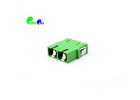 China SC Duplex Integrated Fiber Optic Adapter Low Insertion Loss With Inner Shutter Reduced Flange for sale