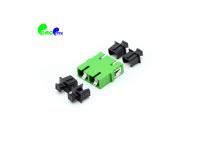 China SC Duplex Integrated Fiber Optic Adapter Low Insertion Loss With Inner Shutter Reduced Flange for sale