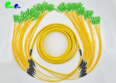 China PVC/LSZH Jacket Fiber Optic Patch Cables SC APC - SC APC 72 Fibres Single Mode Breakout for sale