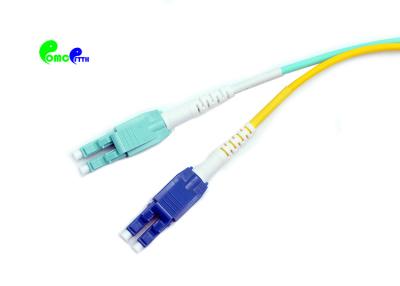 China Uniboot LC-LC Duplex Fibre Patch cord  with SM / OS1 / OS2 / OM1 / OM2 / OM3 / OM4 unitube 3.0mm cable for sale
