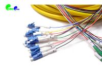 China 12F Pre-terminated patch cable LC APC - LC UPC G657A1 straight  fanout 900um cable 3m LSZH for sale