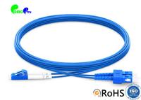 China Armored Fiber Optic Patch Cable 1m SC UPC To LC UPC Duplex OS2 Single Mode Patch Cord Jumper for sale