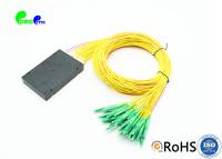 China Fiber Optic PLC Splitter 2x32 Splice Pigtailed ABS Module 2.0mm LC / APC Singlemode for sale