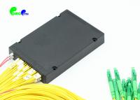 China Fiber Optic PLC Splitter 2x32 Splice Pigtailed ABS Module 2.0mm LC / APC Singlemode for sale