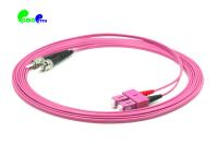 China Duplex Multimode Fiber Optic Patch Cord 1M SC-ST OM4 50 / 125um Figure 8 3.0mm for sale