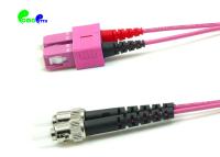 China Duplex Multimode Fiber Optic Patch Cord 1M SC-ST OM4 50 / 125um Figure 8 3.0mm for sale