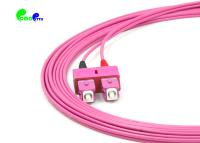 China Duplex Multimode Fiber Optic Patch Cord 1M SC-ST OM4 50 / 125um Figure 8 3.0mm for sale