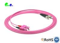China Duplex Multimode Fiber Optic Patch Cord 1M SC-ST OM4 50 / 125um Figure 8 3.0mm for sale