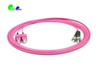 China Duplex Multimode Fiber Optic Patch Cord 1M SC-ST OM4 50 / 125um Figure 8 3.0mm for sale