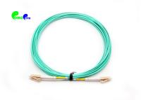 China LC to LC 10G Fiber Patch Cord OM3 Multimode 2.0mm Zipcord Duplex OFNP Aqua for 10G application data center for sale
