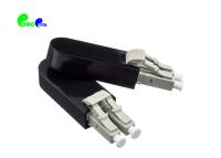 China LC - LC MM Fiber Optic Loopback  OM1 62.5 / 125 , OM2 50 / 125 With Black Plastic Shell for sale