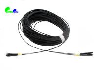 China OM4 LC - LC 50 / 125  Fiber Optic Patch Cable Duplex 2.0mm With Black Connector and Black OFNP Cable for sale