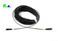 China OM4 LC - LC 50 / 125  Fiber Optic Patch Cable Duplex 2.0mm With Black Connector and Black OFNP Cable for sale
