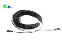 China OM4 LC - LC 50 / 125  Fiber Optic Patch Cable Duplex 2.0mm With Black Connector and Black OFNP Cable for sale