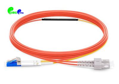 China Mode Conditioning Fiber optic patch cord SC MM - LC SM 3M LSZH Orange For Gigabit Interface Converter for sale