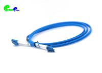 China Armored Fiber Optic Patch Cables LC UPC - LC UPC Zipcord SM Duplex 3.0 LSZH Blue FIber Patch Cord Jumper for sale