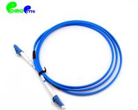 China Armored Fiber Optic Patch Cables LC UPC - LC UPC Zipcord SM Duplex 3.0 LSZH Blue FIber Patch Cord Jumper for sale