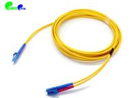 China 1m Singlemode Fiber Patch Cables LC UPC - LC UPC 2.0mm Zipcord Duplex OFNR IEC Grade B qulatiy for sale