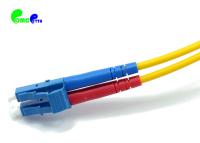 China 1m Singlemode Fiber Patch Cables LC UPC - LC UPC 2.0mm Zipcord Duplex OFNR IEC Grade B qulatiy for sale