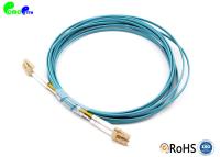 China LC FIber optic patch cord LC - LC OM3 50 / 125 10G Duplex 2.0x4.1mm LSZH Aqua 3m for sale