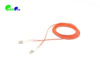 China OM2 2.0mm 50 / 125μm 3M LC UPC - LC UPC Duplex Optical Patch Cord LSZH Orange For CATV And CCTV Application for sale