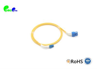China Flex Angle Boot LC UPC To SC UPC OS2 G657A2  9 / 125μm 2.0mm  Optical Patch Cord Long Lifespan for sale