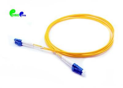 China LC - LC Fiber Optic Patch cord  SM 9 / 125 OM1 62.5  125 OM2 OM3 OM4 OM5 50 / 125 OFNR OFNP LSZH PVC Simplex Duplex for sale