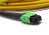 China 12F SM MPO Trunk Cable  9 / 125μm Female to Female Connector 3.0mm LSZH Round cable with 3M Polarity B for sale