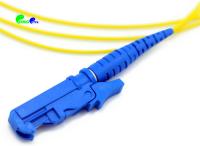 China E2000 UPC Fiber Optic Pigtail 0.9mm 9 / 125μm SX Connector OS2 G657A1 LSZH Yellow Jacket Loose buffer easy to strip for sale