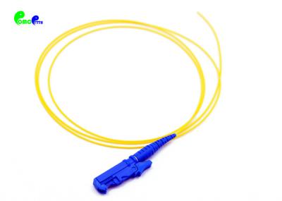 China E2000 UPC Fiber Optic Pigtail 0.9mm 9 / 125μm SX Connector OS2 G657A1 LSZH Yellow Jacket Loose buffer easy to strip for sale