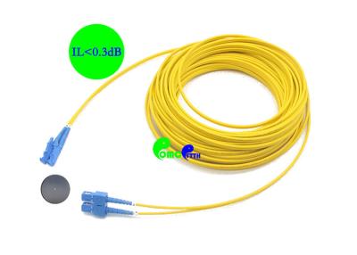 China 9 / 125μM Fiber Optic Patch Cables , 2.0mm Jacket OD Optical Patch Cord SC - E2000 for sale