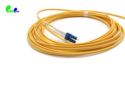 China OS2 LC UPC - LC UPC Fiber Patch Cables  Duplex 10m G657A2 9 /125  LSZH Yellow  IL<0.3dB for sale