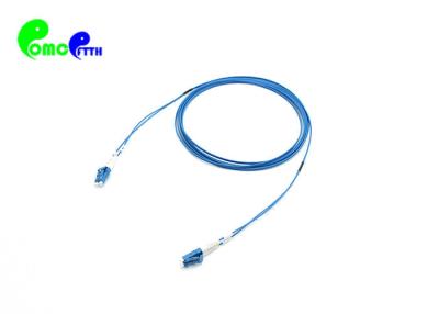 China Singlemode 1.6mm OD LC UPC- LC UPC Duplex Fiber Optic Patch Cord G657A1 LSZH Blue Color IEC grade B for sale