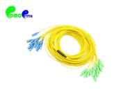 China 12 Cores SC UPC To SC APC OS2 G657A2 9 / 125 Optical Fiber fanout 2.0mm tail Patch Cable for sale
