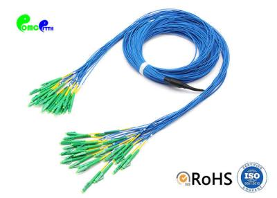 China 24F micro fanout  Fiber Optic Patch Cord LC APC - LC APC  SM OS2 main cable 3.0mm OD  fanout 2.0mm Cable OD IEC Grade B1 for sale